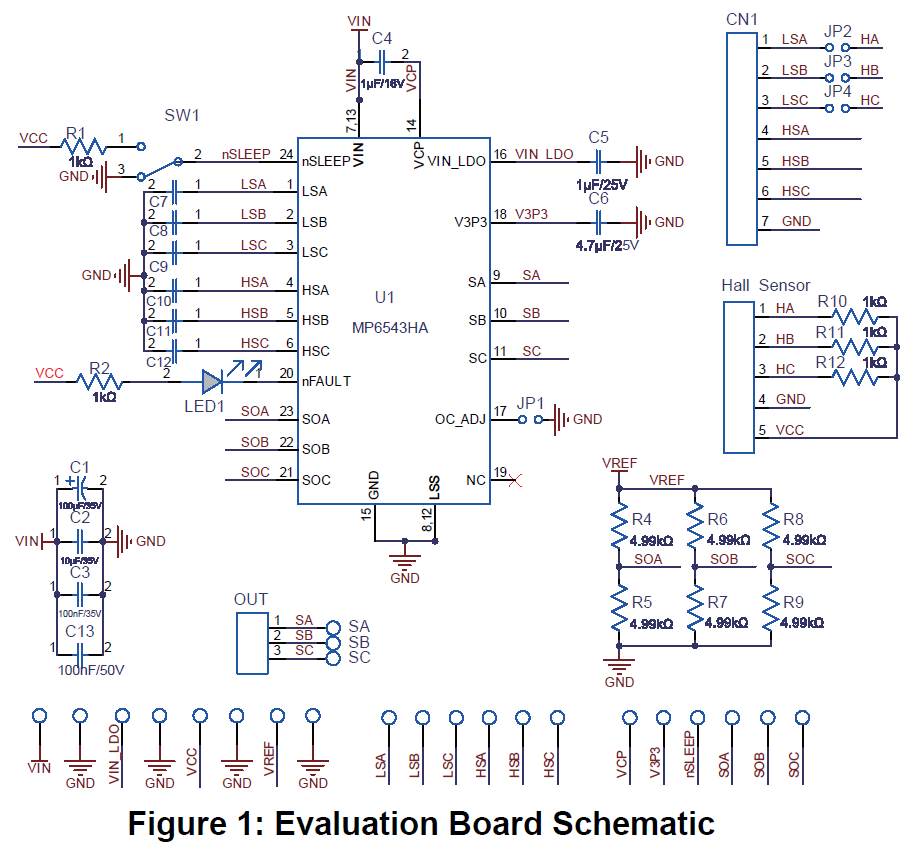 EV6543HA-L-00A: 3-Ph BLDC/PMSM, 2A, 3 ~ 22V in